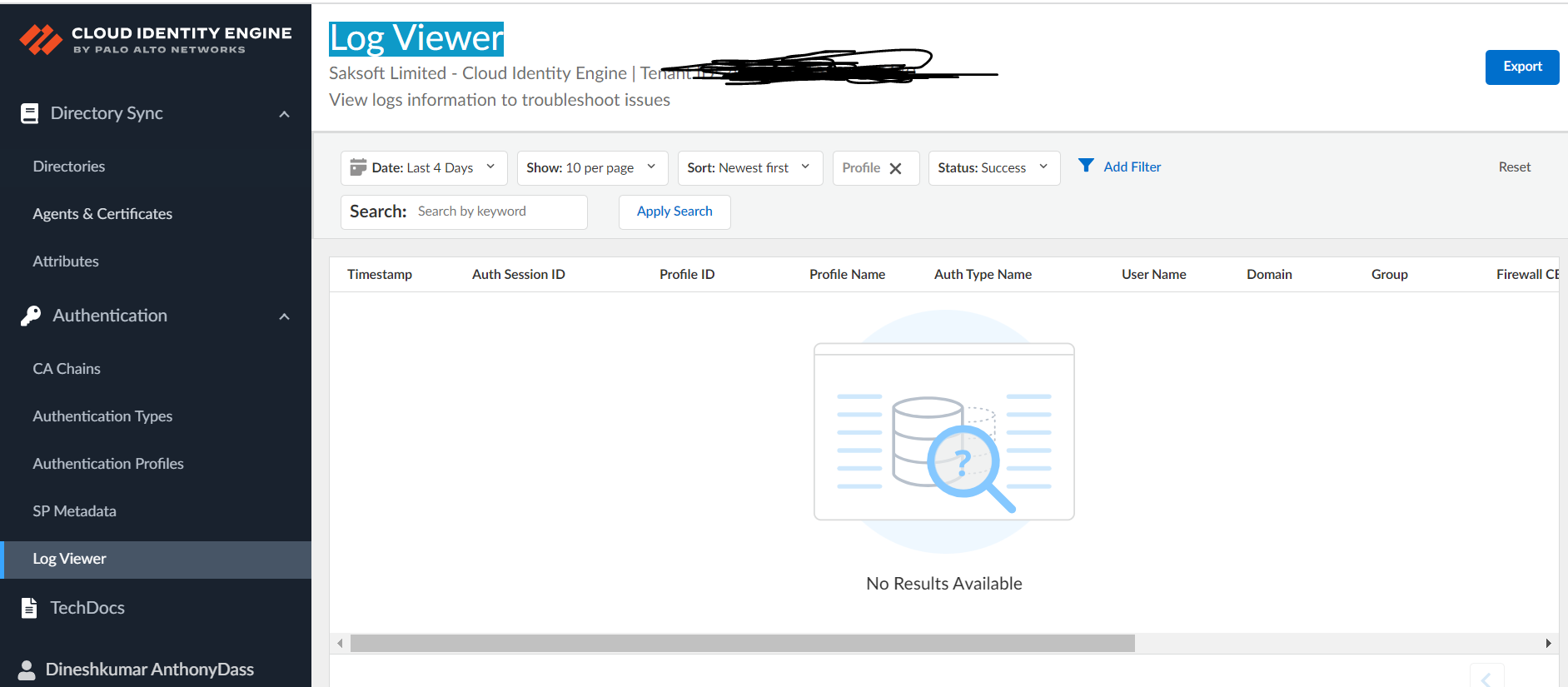 Solved: LIVEcommunity - Cloud identity engine - Logs collection - LIVEcommunity - 548840